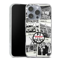 DeinDesign iPhone 16 Pro Handy Silikon H&uuml;lle Case transparent Handyh&uuml;lle Retro Official Licensed Product Eintracht Frankfurt Silikon Case