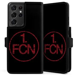 DeinDesign Galaxy S21 Ultra 5G Handy Klapphülle Handyhülle aus Kunst Leder schwarz Flip Case Merchandise Sideflip mit Lasche
