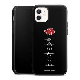 DeinDesign iPhone 12 mini Handy Premium Silikon H&uuml;lle Handyh&uuml;lle schwarz Case Naruto Shippuden Official Licensed Product Akatsuki Silikon Premium Case