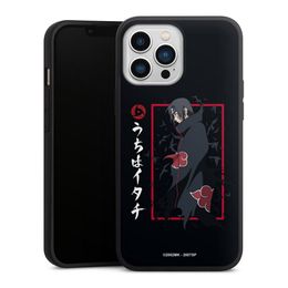 DeinDesign iPhone 13 Pro Max Handy Premium Silikon H&uuml;lle Handyh&uuml;lle schwarz Case Official Licensed Product Naruto Shippuden Itachi Uchiha Silikon Premium Case
