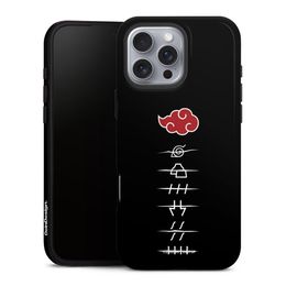 DeinDesign iPhone 16 Pro Max Handy Panzer Handyh&uuml;lle robuste Outdoor H&uuml;lle Schutzh&uuml;lle gl&auml;nzend Naruto Shippuden Official Licensed Product Akatsuki Tough Case