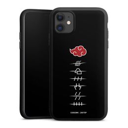 DeinDesign iPhone 11 Handy Premium Silikon H&uuml;lle Handyh&uuml;lle schwarz Case Official Licensed Product Naruto Shippuden Akatsuki Silikon Premium Case