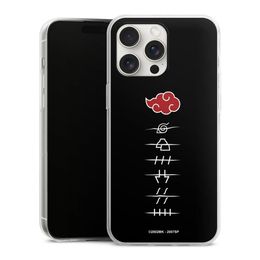 DeinDesign iPhone 15 Pro Max Handy Silikon H&uuml;lle Case transparent Handyh&uuml;lle Naruto Shippuden Official Licensed Product Akatsuki Silikon Case