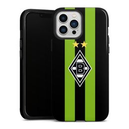 DeinDesign iPhone 13 Pro Max Handy Panzer Handyh&uuml;lle robuste Outdoor H&uuml;lle Schutzh&uuml;lle gl&auml;nzend Stripes Borussia M&ouml;nchengladbach Gladbach Tough Case