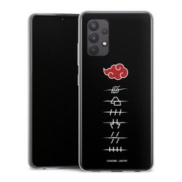 DeinDesign Galaxy A32 4G Handy Silikon H&uuml;lle Case transparent Handyh&uuml;lle Naruto Shippuden Official Licensed Product Akatsuki Silikon Case