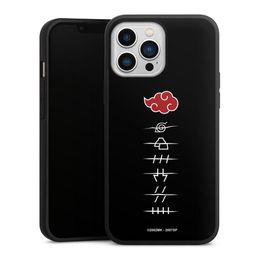DeinDesign iPhone 13 Pro Max Handy Premium Silikon H&uuml;lle Handyh&uuml;lle schwarz Case Naruto Shippuden Official Licensed Product Akatsuki Silikon Premium Case