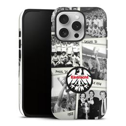 DeinDesign iPhone 16 Pro Handy Panzer Handyh&uuml;lle robuste Outdoor H&uuml;lle Schutzh&uuml;lle matt Retro Official Licensed Product Eintracht Frankfurt Tough Case