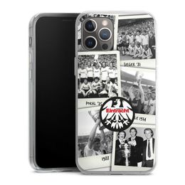 DeinDesign iPhone 12 Pro Max Handy Silikon H&uuml;lle Case transparent Handyh&uuml;lle Official Licensed Product Retro Eintracht Frankfurt Silikon Case