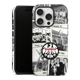 DeinDesign iPhone 15 Pro Handy Panzer Handyh&uuml;lle robuste Outdoor H&uuml;lle Schutzh&uuml;lle matt Retro Official Licensed Product Eintracht Frankfurt Tough Case