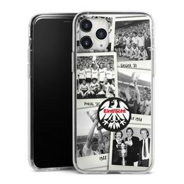 DeinDesign iPhone 11 Pro Max Handy Silikon H&uuml;lle Case transparent Handyh&uuml;lle Retro Eintracht Frankfurt Official Licensed Product Silikon Case