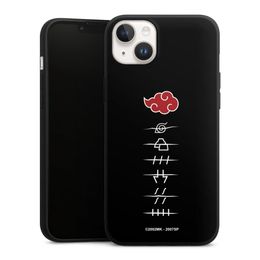 DeinDesign iPhone 14 Handy Premium Silikon H&uuml;lle Handyh&uuml;lle schwarz Case Naruto Shippuden Official Licensed Product Akatsuki Silikon Premium Case