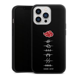 DeinDesign iPhone 13 Pro Handy Premium Silikon H&uuml;lle Handyh&uuml;lle schwarz Case Naruto Shippuden Official Licensed Product Akatsuki Silikon Premium Case