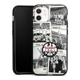 DeinDesign iPhone 12 Handy Silikon H&uuml;lle Case schwarz Handyh&uuml;lle Official Licensed Product Retro Eintracht Frankfurt