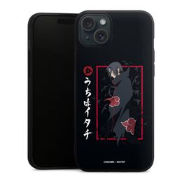 DeinDesign iPhone 15 Plus Handy Premium Silikon H&uuml;lle Handyh&uuml;lle schwarz Case Official Licensed Product Naruto Shippuden Itachi Uchiha Silikon Premium Case