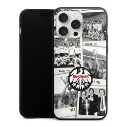 DeinDesign iPhone 15 Pro Max Handy Premium Silikon H&uuml;lle Handyh&uuml;lle schwarz Case Retro Official Licensed Product Eintracht Frankfurt Silikon Premium Case