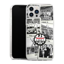 DeinDesign iPhone 13 Pro Max Handy Silikon H&uuml;lle Case transparent Handyh&uuml;lle Retro Official Licensed Product Eintracht Frankfurt Silikon Case