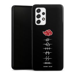 DeinDesign Galaxy A53 5G Handy Silikon H&uuml;lle Case schwarz Handyh&uuml;lle Naruto Shippuden Akatsuki Official Licensed Product