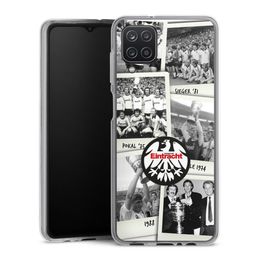DeinDesign Galaxy A12 Handy Silikon H&uuml;lle Case transparent Handyh&uuml;lle Retro Eintracht Frankfurt Official Licensed Product Silikon Case