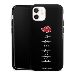 DeinDesign iPhone 12 Handy Silikon H&uuml;lle Case schwarz Handyh&uuml;lle Official Licensed Product Naruto Shippuden Akatsuki