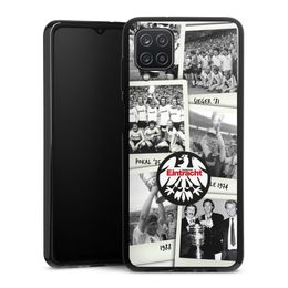 DeinDesign Galaxy A12 Handy Silikon H&uuml;lle Case schwarz Handyh&uuml;lle Retro Eintracht Frankfurt Official Licensed Product