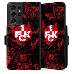 DeinDesign Galaxy S21 Ultra 5G Handy Klapph&uuml;lle Handyh&uuml;lle aus Kunst Leder schwarz Flip Case 1. Fc Kaiserslautern 1. Fck Logo Sideflip mit Lasche