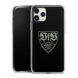 DeinDesign iPhone 11 Pro Max Handy Silikon H&uuml;lle Case transparent Handyh&uuml;lle Official Licensed Product Vfb Stuttgart Logo Silikon Case