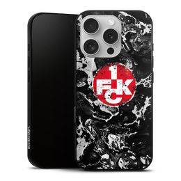 DeinDesign iPhone 16 Pro Handy Slim Case extra d&uuml;nn Silikon Handyh&uuml;lle schwarz H&uuml;lle Coat Of Arms 1. Fc Kaiserslautern Muster Silikon Slim Case