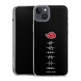 DeinDesign iPhone 14 Plus Handy Silikon H&uuml;lle Case transparent Handyh&uuml;lle Naruto Shippuden Official Licensed Product Akatsuki Silikon Case