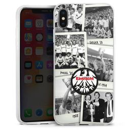 DeinDesign iPhone Xs Max Handy Silikon H&uuml;lle Case transparent Handyh&uuml;lle Retro Official Licensed Product Eintracht Frankfurt Silikon Case
