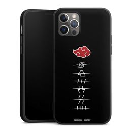 DeinDesign iPhone 12 Pro Handy Premium Silikon H&uuml;lle Handyh&uuml;lle schwarz Case Naruto Shippuden Official Licensed Product Akatsuki Silikon Premium Case