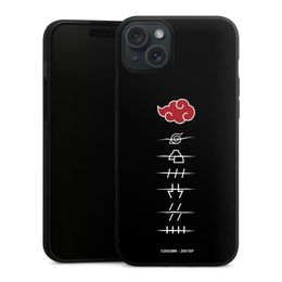 DeinDesign iPhone 15 Plus Handy Premium Silikon H&uuml;lle Handyh&uuml;lle schwarz Case Naruto Shippuden Official Licensed Product Akatsuki Silikon Premium Case