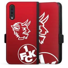 DeinDesign Galaxy A50 Handy Klapph&uuml;lle Handyh&uuml;lle aus Kunst Leder schwarz Flip Case Devil Official Licensed Product 1. Fc Kaiserslautern Sideflip mit Lasche