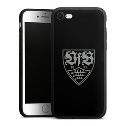 DeinDesign iPhone SE (2022) Handy Premium Silikon H&uuml;lle Handyh&uuml;lle schwarz Case Official Licensed Product Vfb Stuttgart Logo Silikon Premium Case