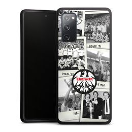 DeinDesign Galaxy S20 FE Handy Premium Silikon H&uuml;lle Handyh&uuml;lle schwarz Case Retro Eintracht Frankfurt Official Licensed Product Silikon Premium Case