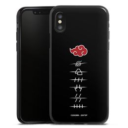 DeinDesign iPhone X Handy Silikon H&uuml;lle Case schwarz Handyh&uuml;lle Naruto Shippuden Official Licensed Product Akatsuki