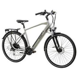 E-Bike Tretwerk "Bronx 5.0" Gr. 52, grau (aluminium grau), E-Bikes, 52cm, 28 Zoll (71,12cm), Pedelec, Elektrofahrrad für Damen u. Herren