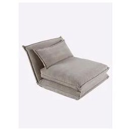 Sessel Heine HOME Gr. Polyester, B/H/T: 85cm x 70cm x 74cm, grau