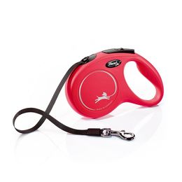 Flexi Rollleine New Classic Gurt Rot S / 5 m
