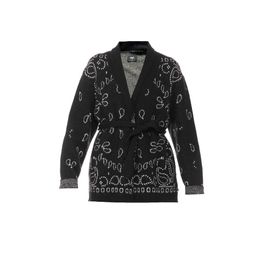 Le Temps Des Cerises Strickjacke 'Bao' Damen Gr&ouml;&szlig;e XL schwarz / wei&szlig;