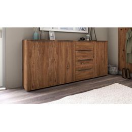 borchardt Möbel Highboard BORCHARDT MÖBEL "Tom", braun (eichefarben vintage), B:200cm H:93cm T:35cm, Spanplatte, Sideboards, Breite 200 cm