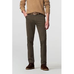 Chinos MEYER "Chicago", Herren, Gr. 25, Normalgrößen, grau (stein), 98% Baumwolle;2% Elasthan, unifarben, regular fit lang, Hosen, aus Bio-Baumwolle