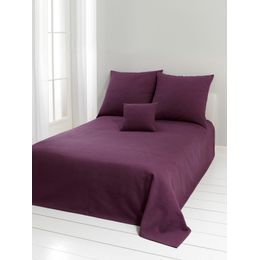 Tagesdecke PEREIRA DA CHUNA Gr. 4, lila (aubergine), B:240cm L:250cm, 100% Baumwolle, Tagesdecken