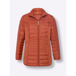 WITT Damen Steppjacke mit vertikalem Muster, rostrot, Gr&ouml;&szlig;e 40