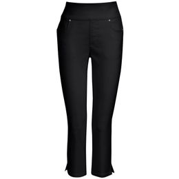 WITT Damen Stretch-Hose in Wadenl&auml;nge, schwarz, Gr&ouml;&szlig;e 54