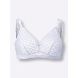 w&auml;schepur w&auml;schepur Damen BH ohne B&uuml;gel mit strukturierter Spitze, wei&szlig;, Gr&ouml;&szlig;e 75E