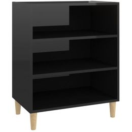 Sideboard Hochglanz-Schwarz 57x35x70 cm Holzwerkstoff vidaXL