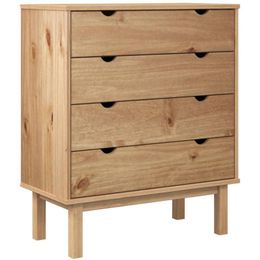 vidaXL - Schubladenschrank otta 76,5x39,5x90 cm Massivholz