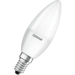 Led Base Classic b, in Kerzenform mit E14-Sockel, Nicht Dimmbar, Ersetzt 40 Watt, Matt, Kaltweiß - 4000 Kelvin, 4er-Pack - Osram