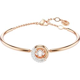 Armreif Swarovski "Schmuck Geschenk Armschmuck Dextera, 5692259" Armbänder Gr. M, Metall, rosegold (roségoldfarben-kristallweiß + kristallweiß) Damen mit Swarovski Zirkonia (synth.)