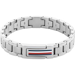 Armband Tommy Hilfiger "MASON, 2790596, 2790597, 2790598" Armbänder Gr. Edelstahl, bunt (edelstahlfarben-weiß-blau-rot) Herren